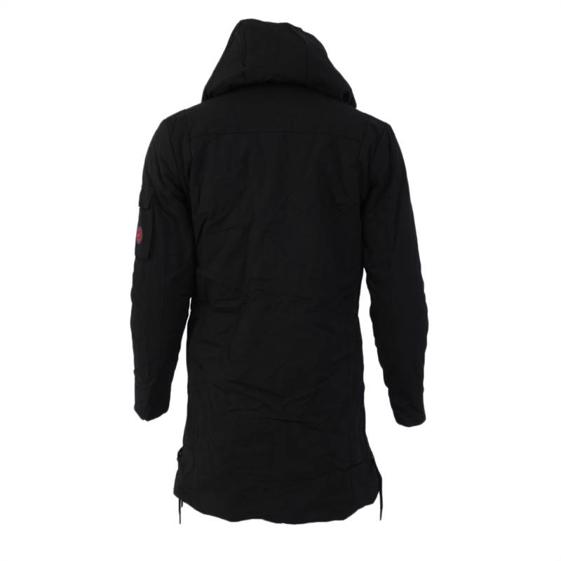 KILOMETER Long Thick Cotton Jacket For Men - KM 6602 Black - Send Gifts ...