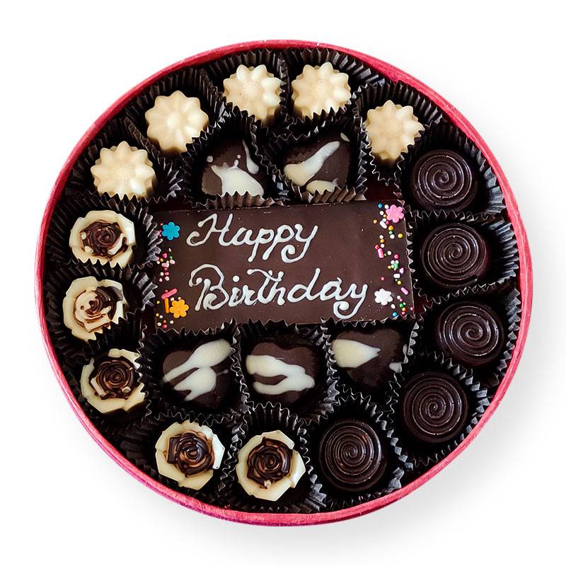 Circle Chocolate Box (220 g) - Text Options Available - Send Mother's ...