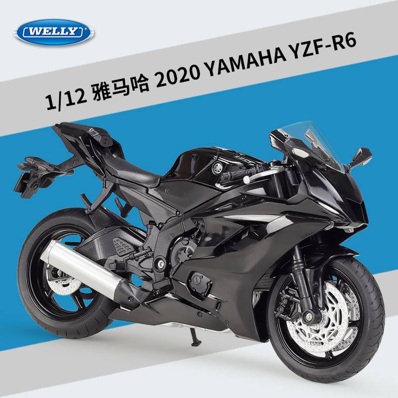 Welly-Yamaha-2020-YZF-R6-Black-112-Scale-Die-Cast-Model-Bike - Send ...