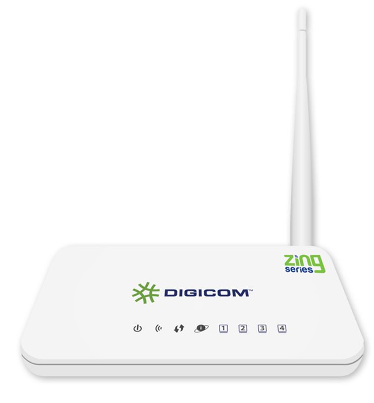 Digicom Zing Series 150Mbps Wireless N Access Point Broadband Router (DG-5614T) - Send Gifts and ...