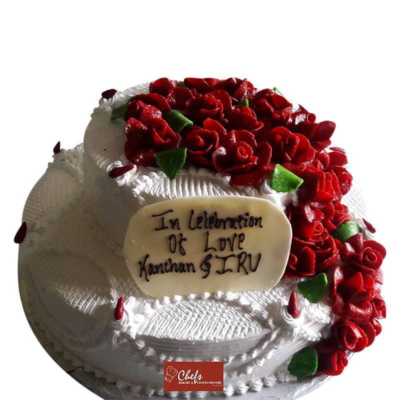 Double Flavored Wedding Cake (5 Kg) by Chefs Bakery - Send Father's Day ...