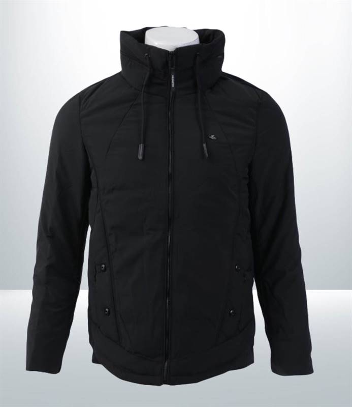 KILOMETER Hooded Cottom/Silicon Jacket For Men - KM 8162Black - Send ...