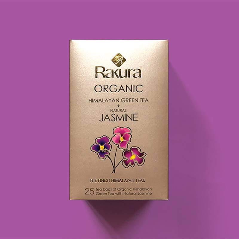 Rakura Himalayan Organic Green Tea + Natural Jasmine (25 Tea Bags ...