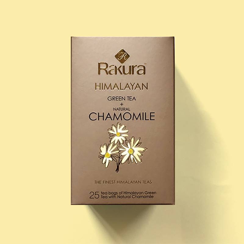 Rakura Himalayan Green Tea + Natural Chamomile (25 Tea Bags) - Send ...