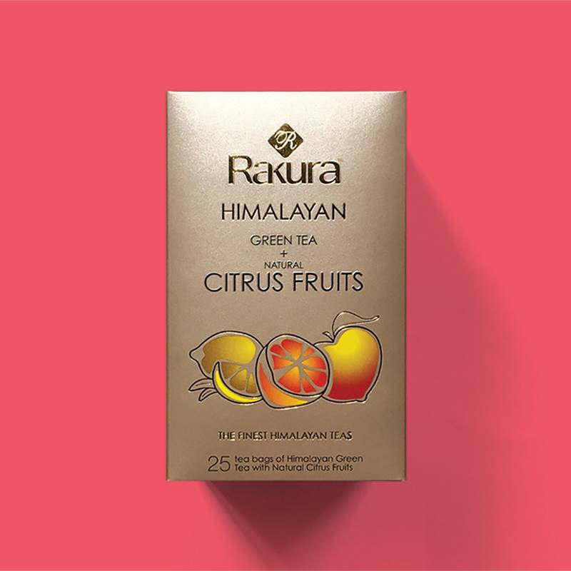 Rakura Himalayan Green Tea + Natural Citrus Fruits (25 Tea Bags) - Send ...