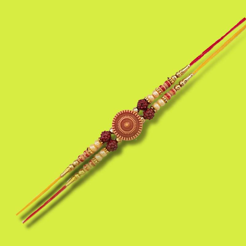 Chakra Rakhi with Rudraksha and Pearls - Send Gifts and Money to Nepal ...