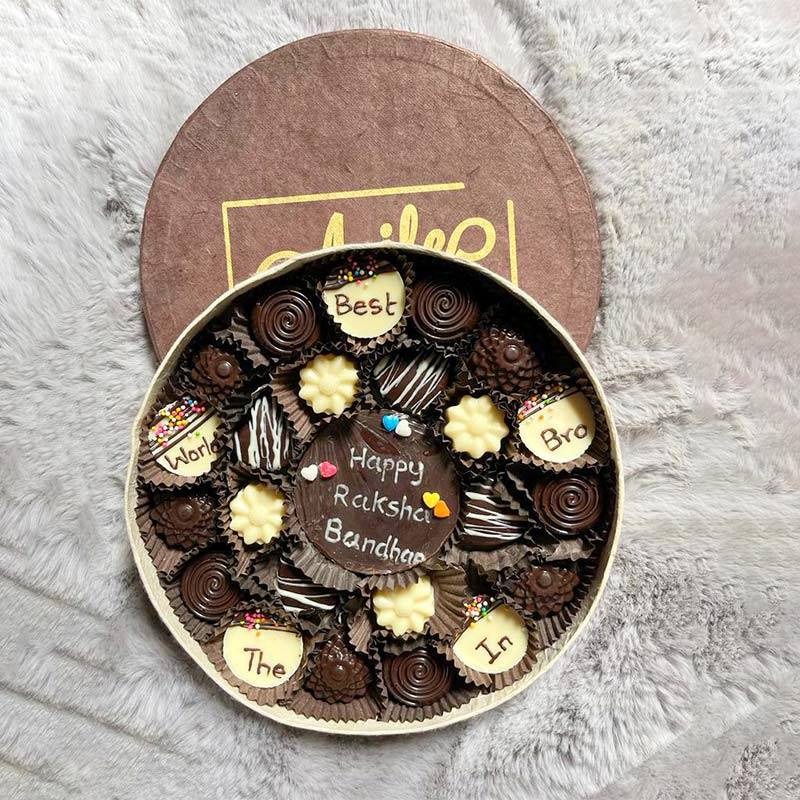 Raksha Bandhan Circle Chocolate Box - Big (260 g) - Send Mother's Day ...