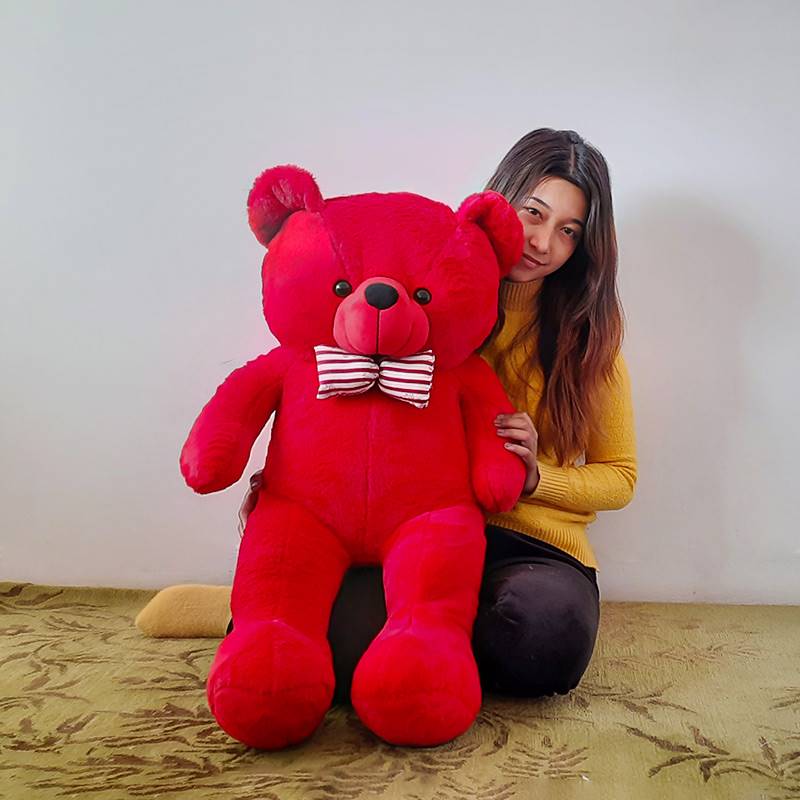 Jasper Red Teddy Bear (3.3 ft) - Send Gifts and Money to Nepal Online ...
