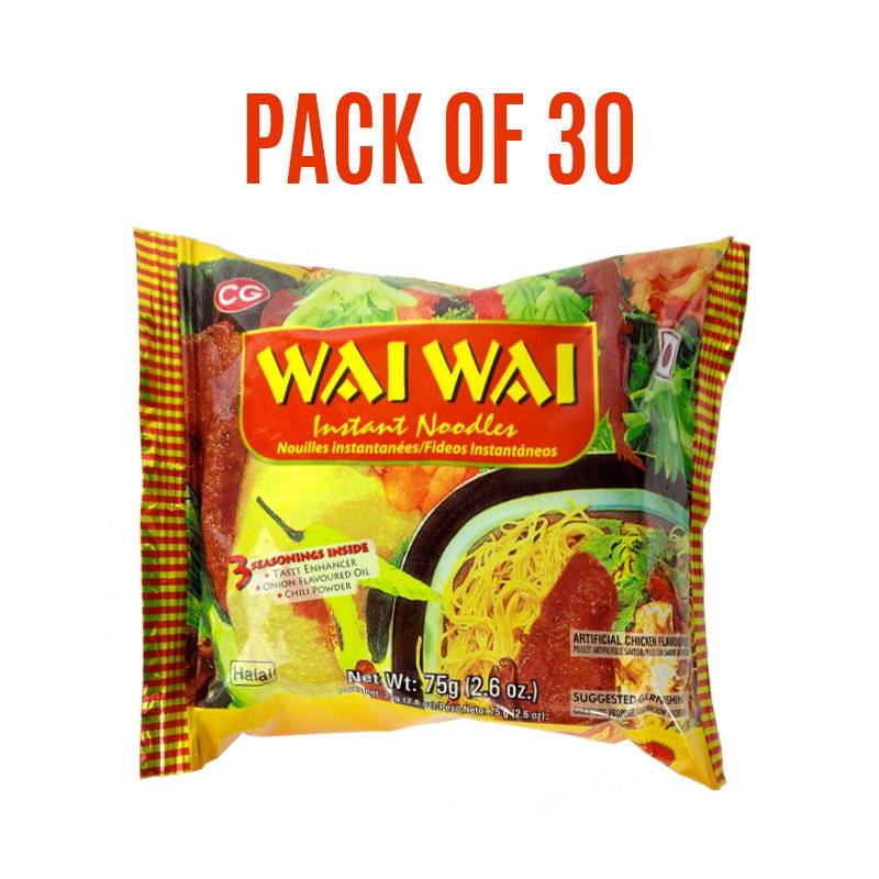 Wai Wai Chicken Flavoured Instant Noodles 60 g (Pack of 30) - Send Gifts and Money to Nepal ...