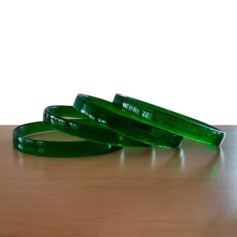 Green Plain Glass Bangles (Set of 4) - Send Gifts and Money to Nepal ...