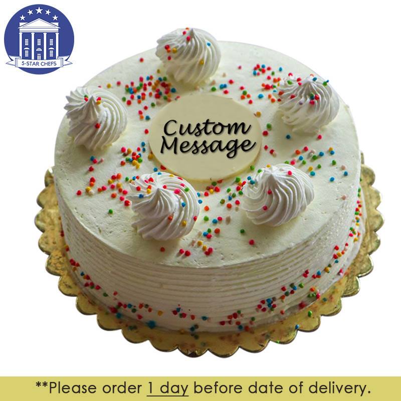 Eggless Vanilla Cake (1 kg) by 5-Star Chefs - Send Gifts and Money to ...