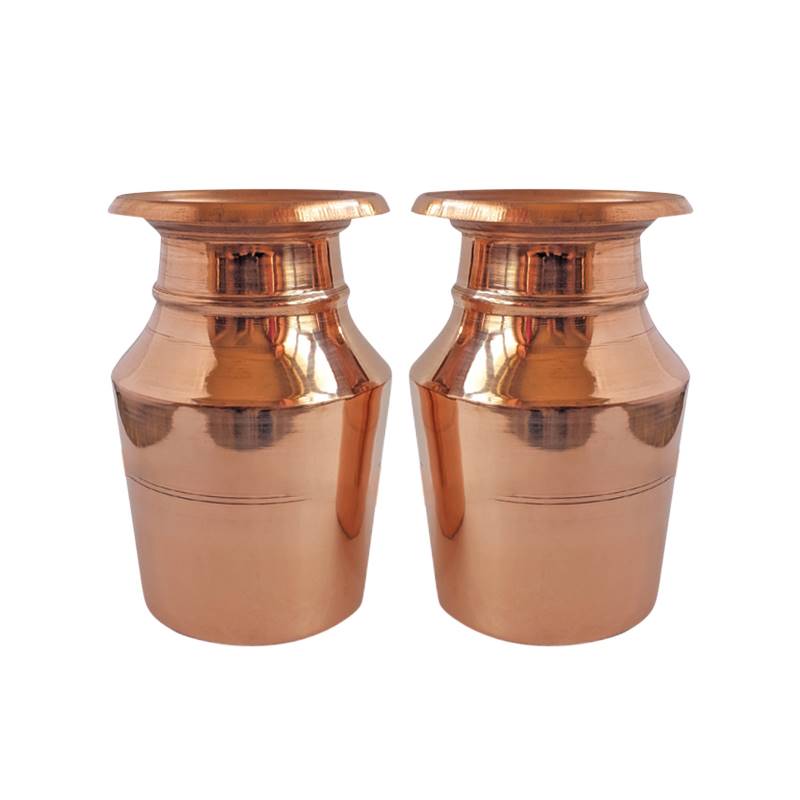 Copper Ghalcha - 5 inch (Set of 2) | Tama Ghalcha Set | Puja Kalash ...