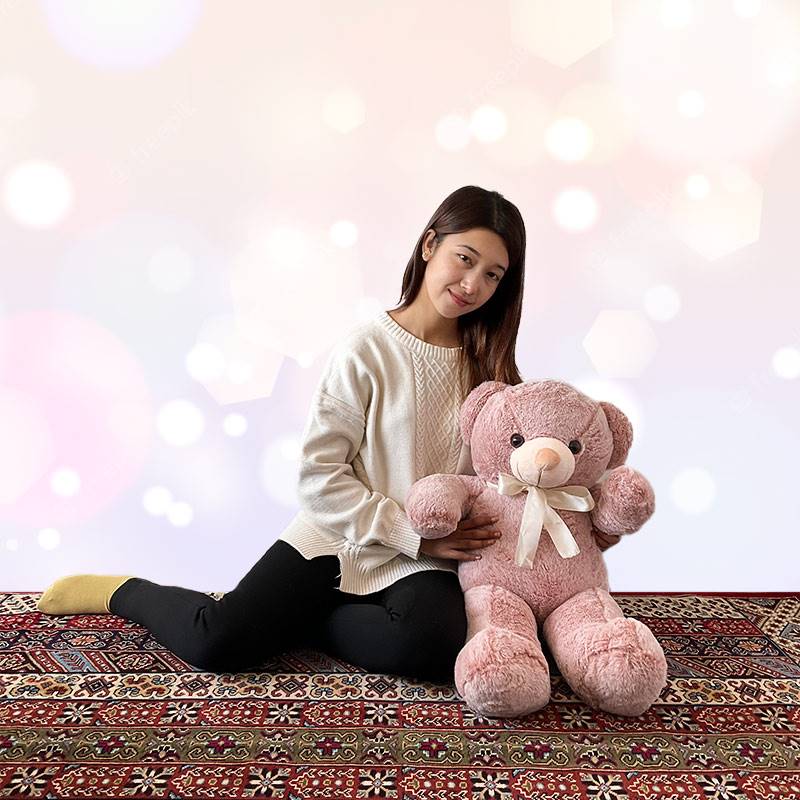 Plum Purple Teddy (2.8 ft) - Send Gifts and Money to Nepal Online from ...
