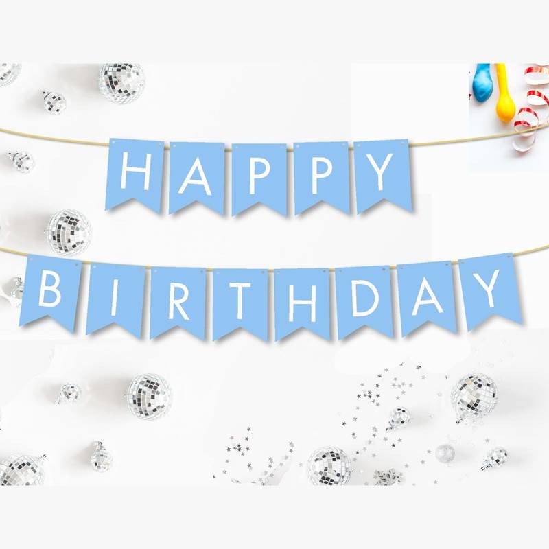 Light Blue & White Polka Dots Birthday Banner - Send Mother's Day Gifts ...